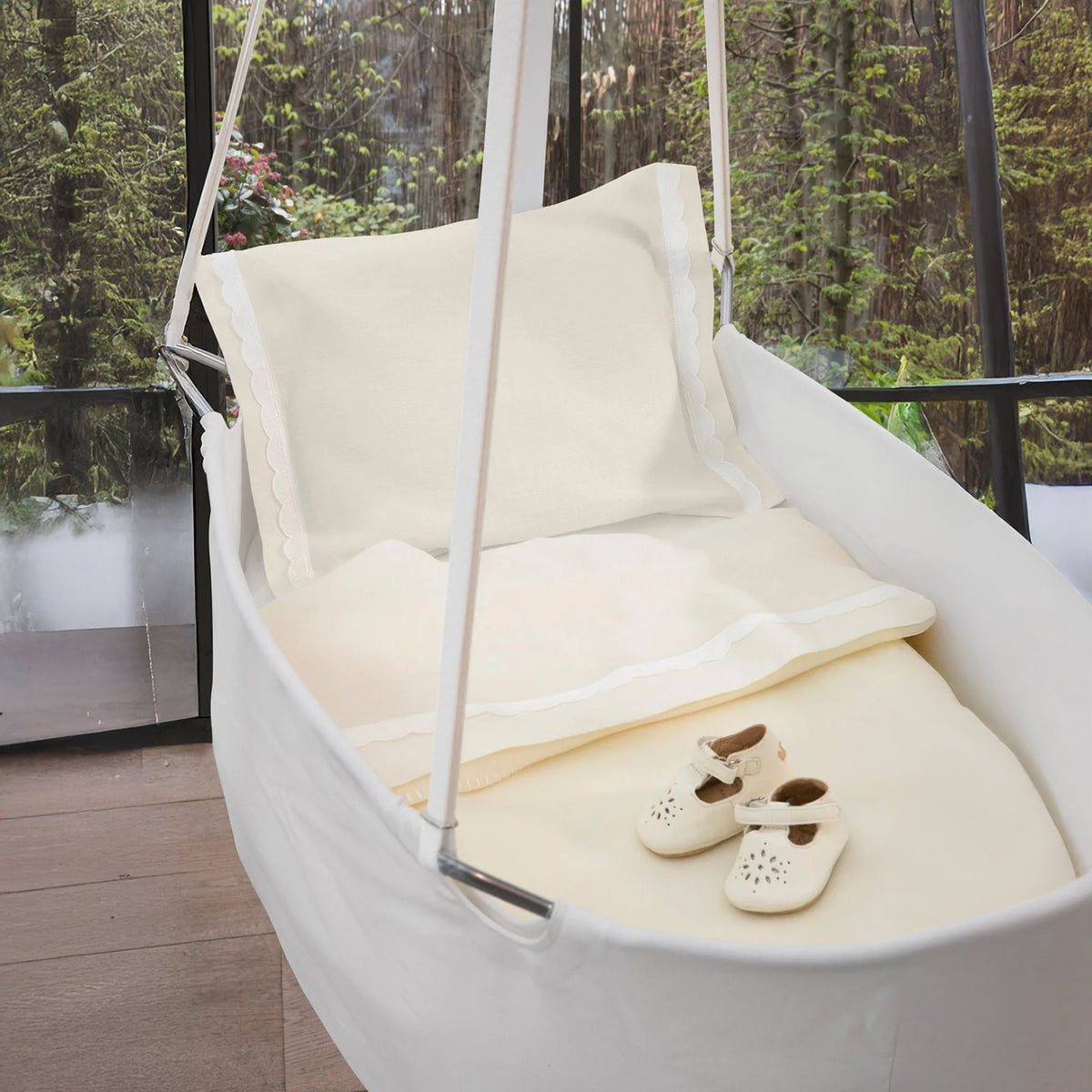 Completo Lenzuoline per Culla in Puro Lino - Nuvola