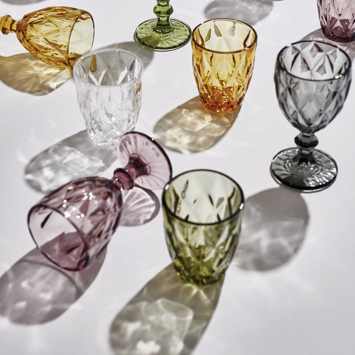 Set 6 Bicchieri Acqua in Pasta di Vetro Multicolor - Murano