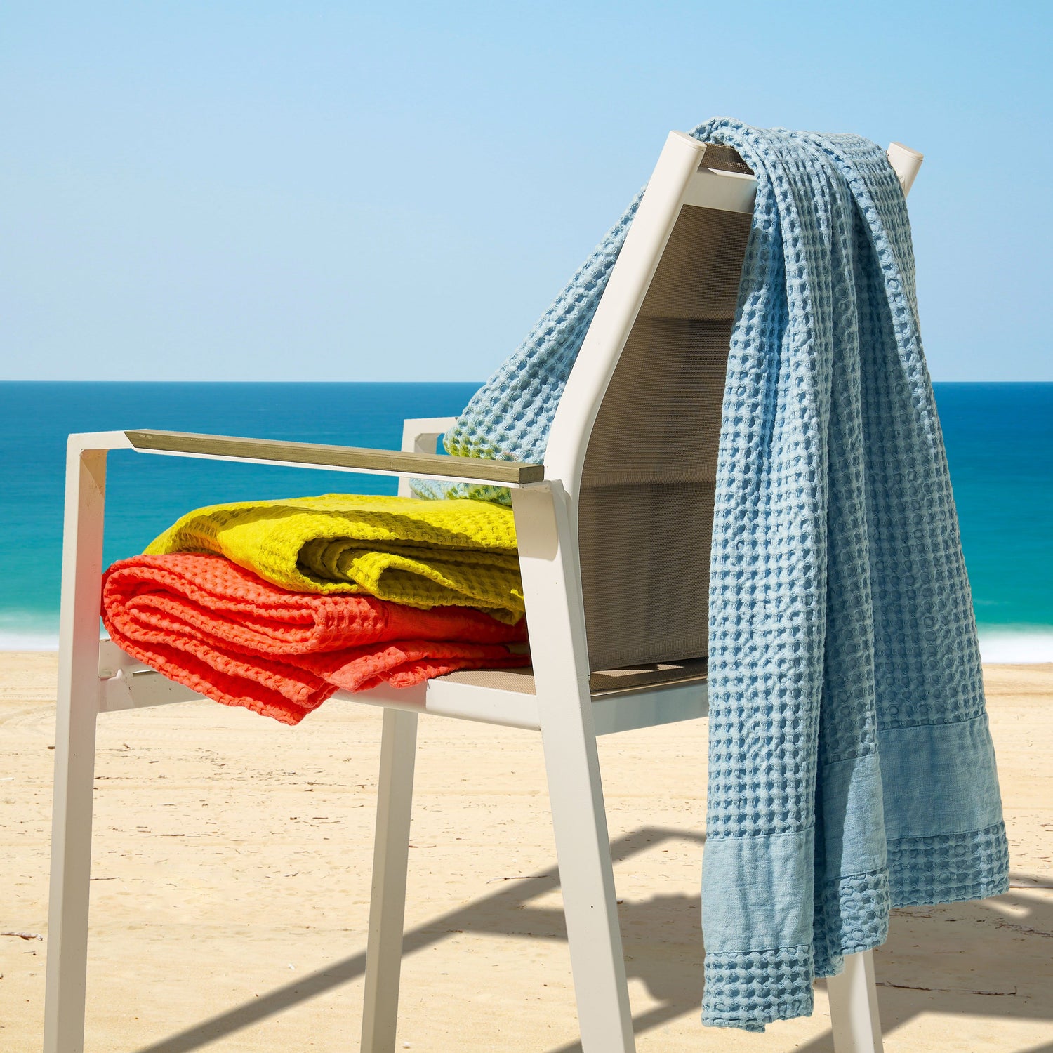 Teli mare in spugna, cotone, lino e microfibra